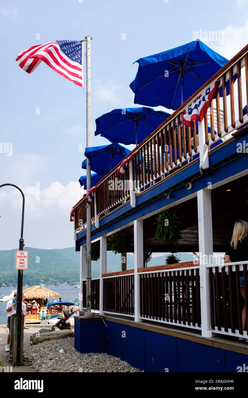 Lake George Beach Club, NY Stock Photo - Alamy