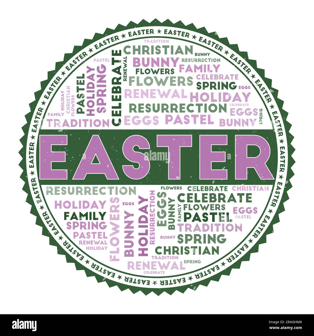 Easter word image. Easter concept with word clouds and round text. Nice ...