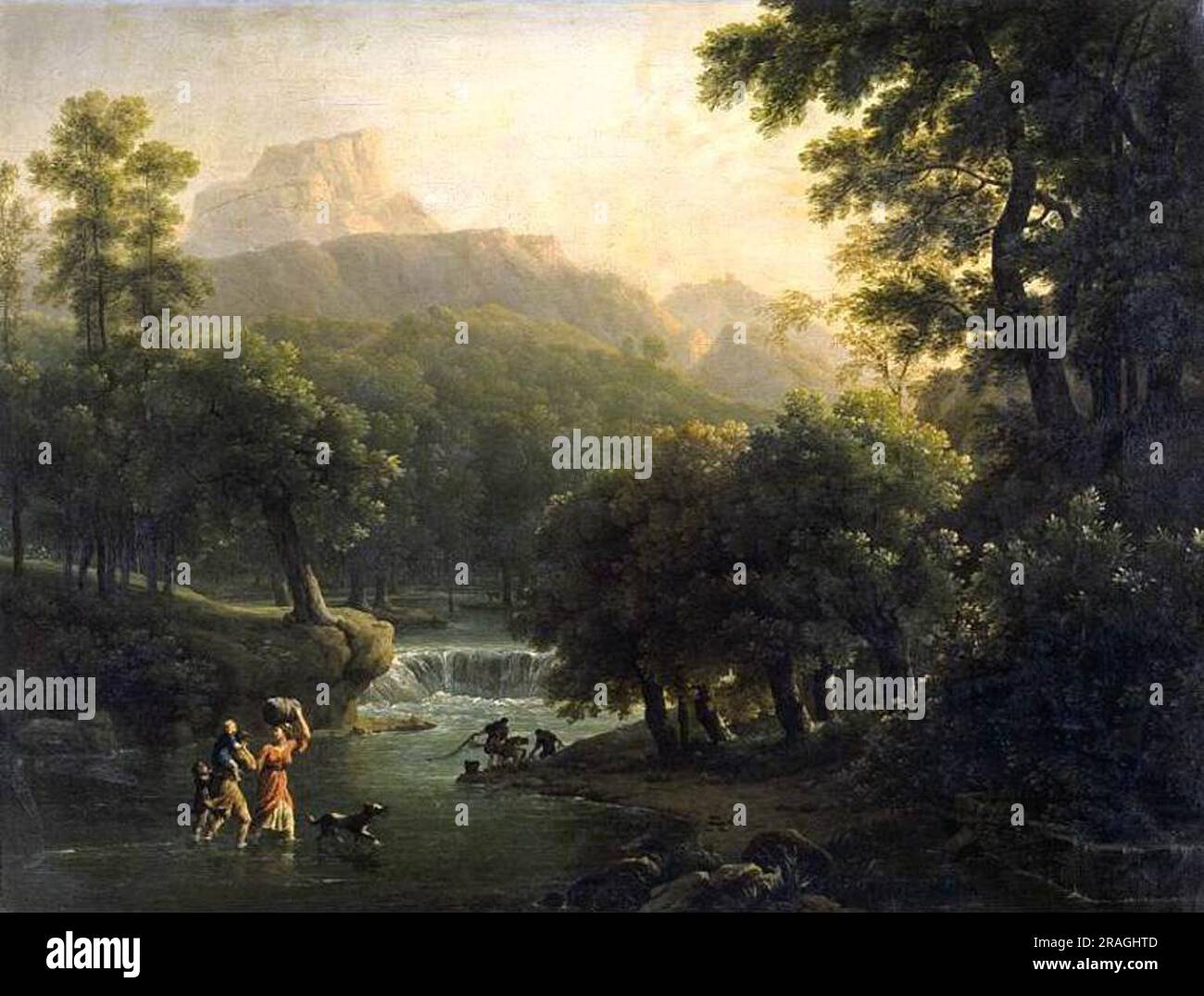 Figures crossing a river hi-res stock photography and images - Alamy