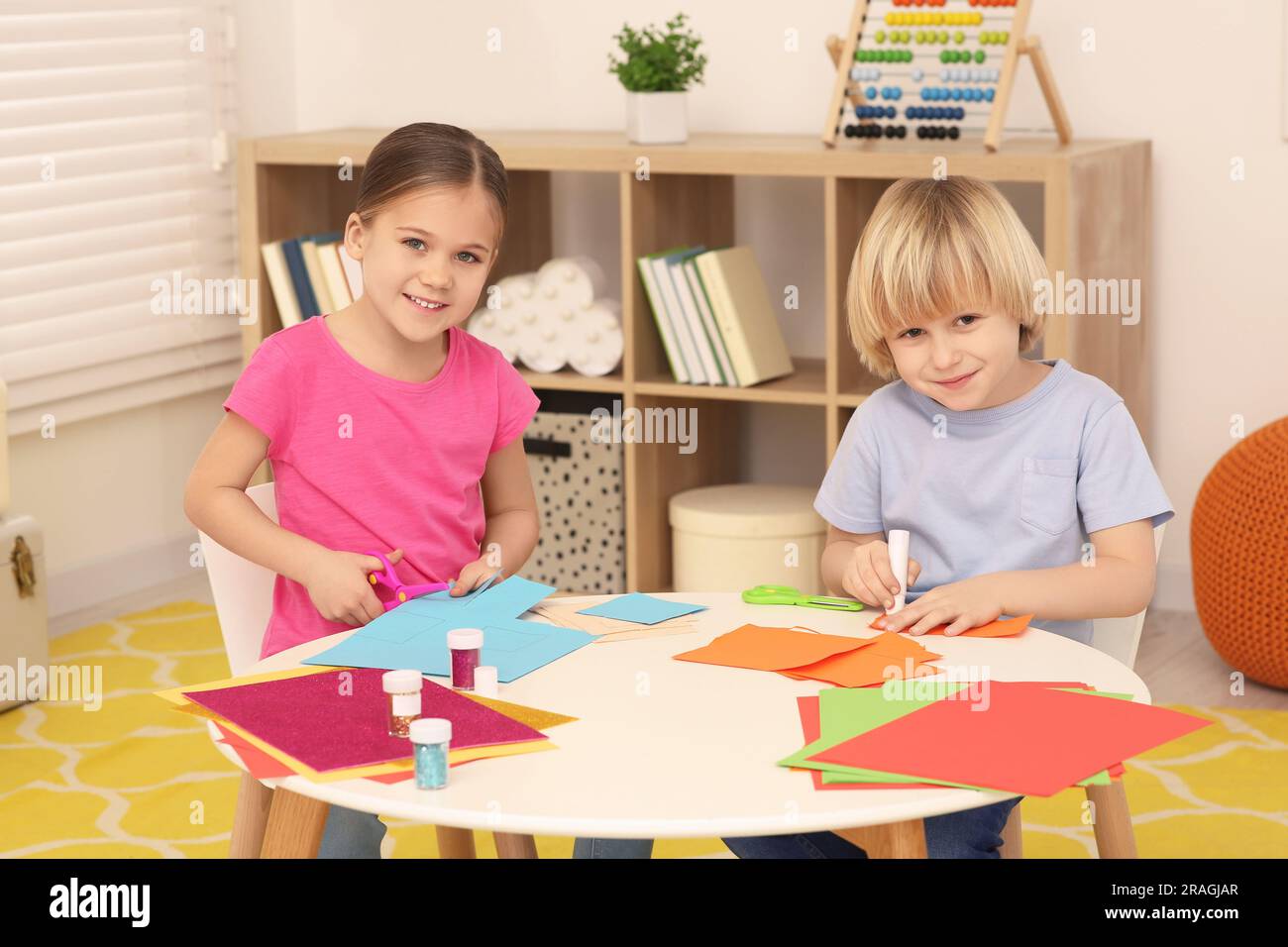 Cut and glue girl hi-res stock photography and images - Alamy