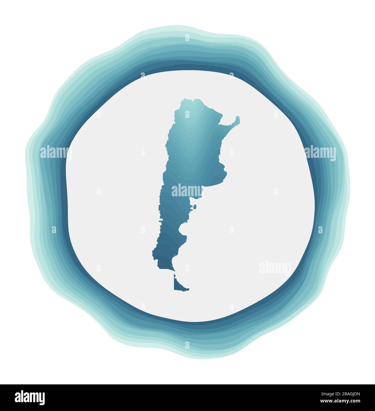 Argentina logo. Badge of the country. Layered circular sign around ...