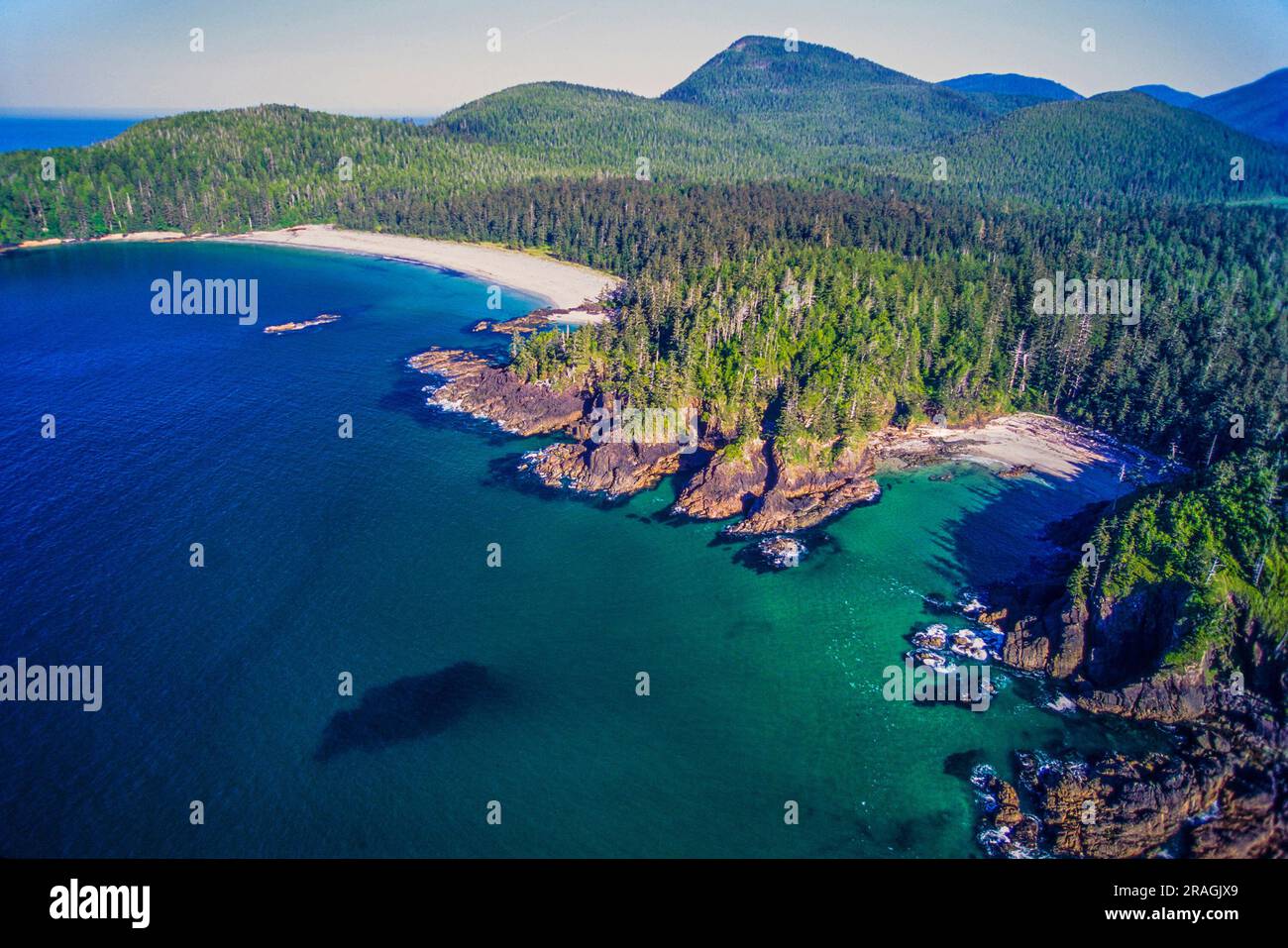 Aerial image of Cape Scott and area, Vancouver Island, BC, Canada Stock ...