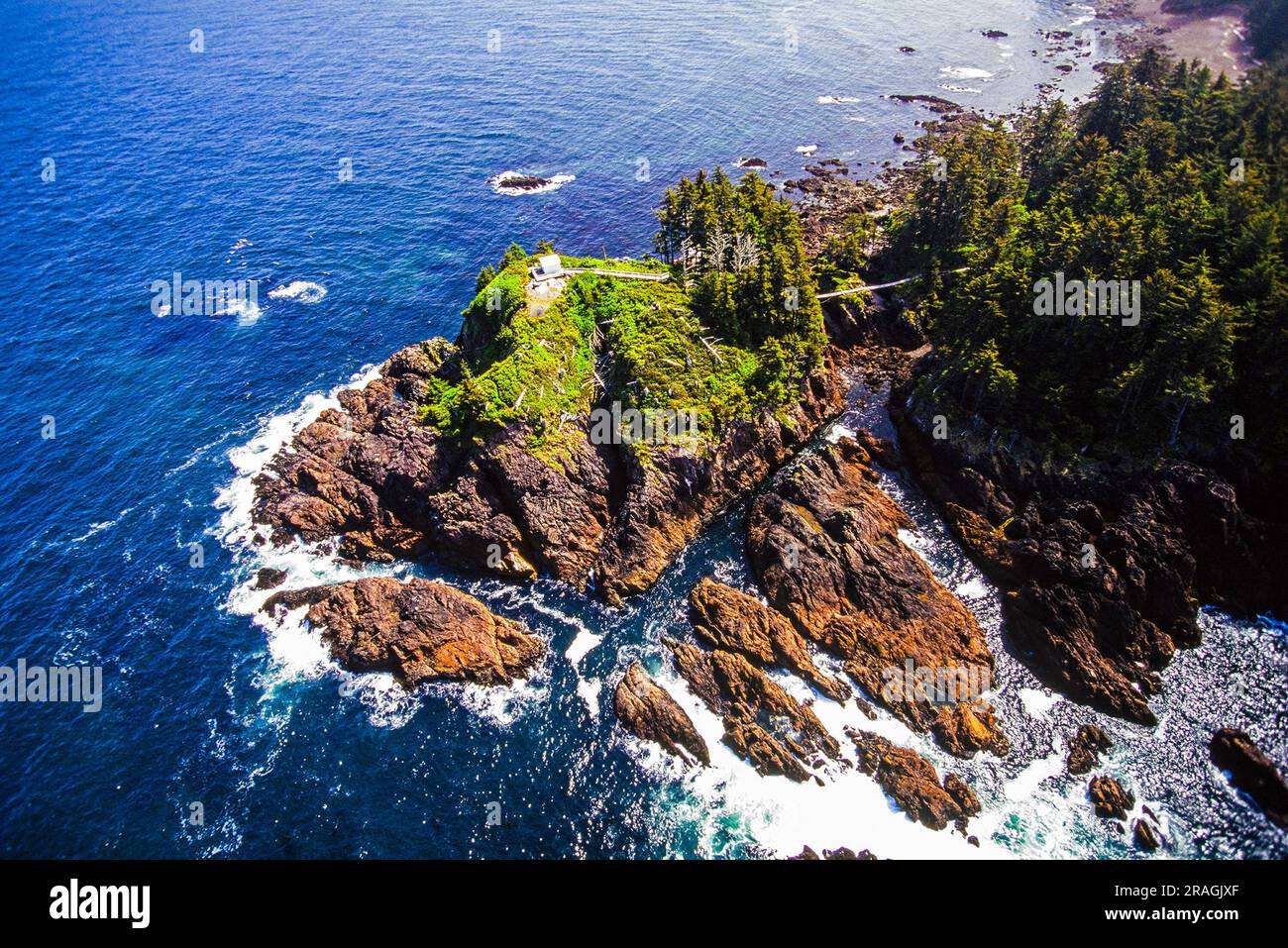 Cape scott provincial park aerial of cape hi-res stock photography and ...