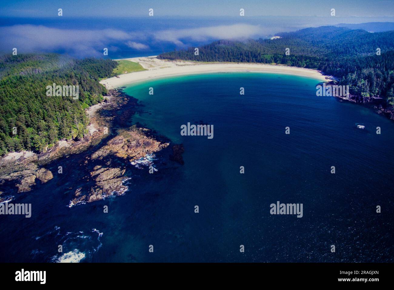 Aerial image of Cape Scott and area, Vancouver Island, BC, Canada Stock ...
