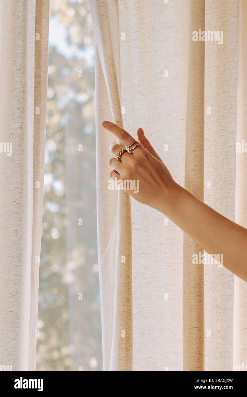 Airy curtain hi-res stock photography and images - Alamy