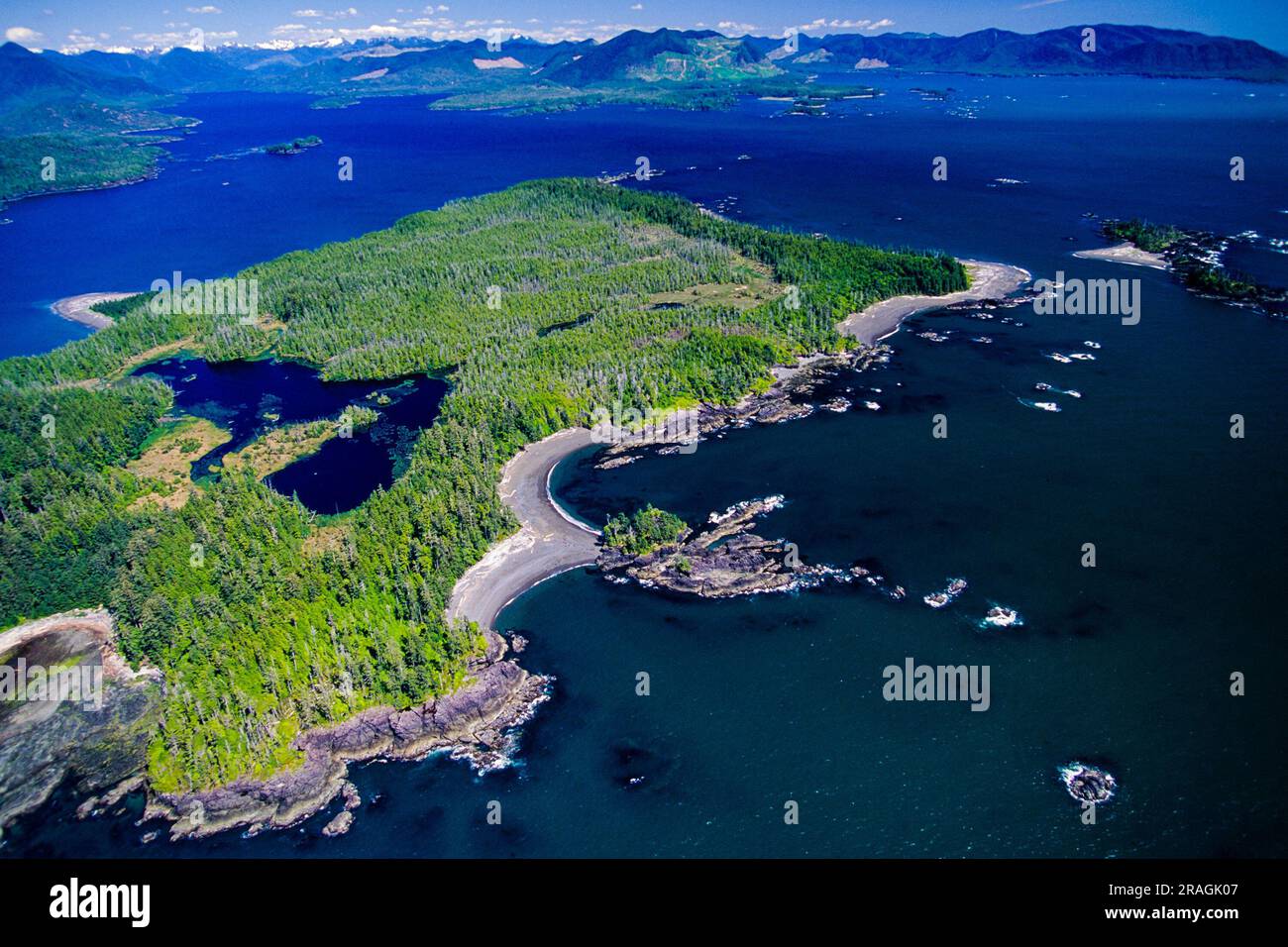 Aerial image of Catala Island, BC, Canada Stock Photo - Alamy