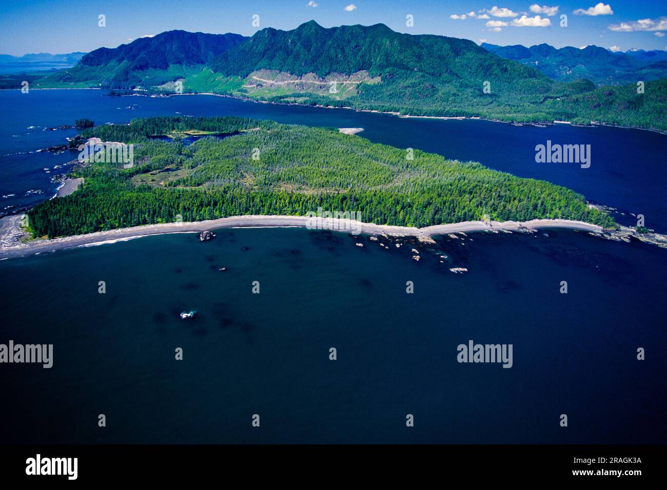 Aerial image of Catala Island, BC, Canada Stock Photo - Alamy