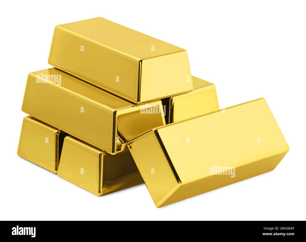 Stack of shiny gold bars isolated on white Stock Photo - Alamy