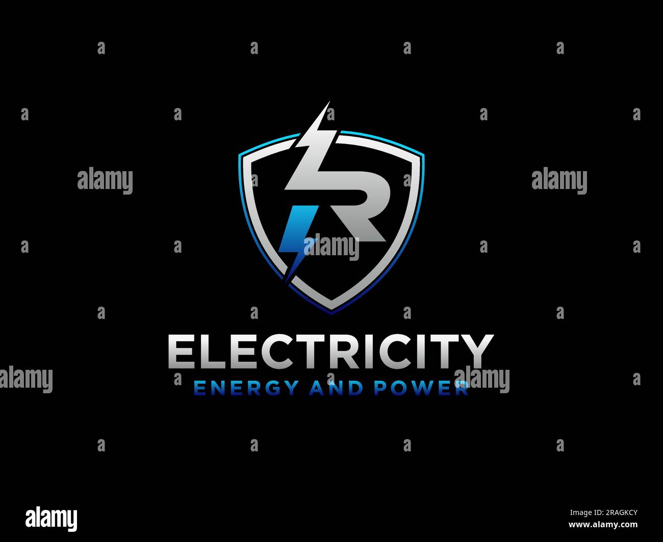 Letter R Flash Thunderbolt Energy Power Logo design vector template ...