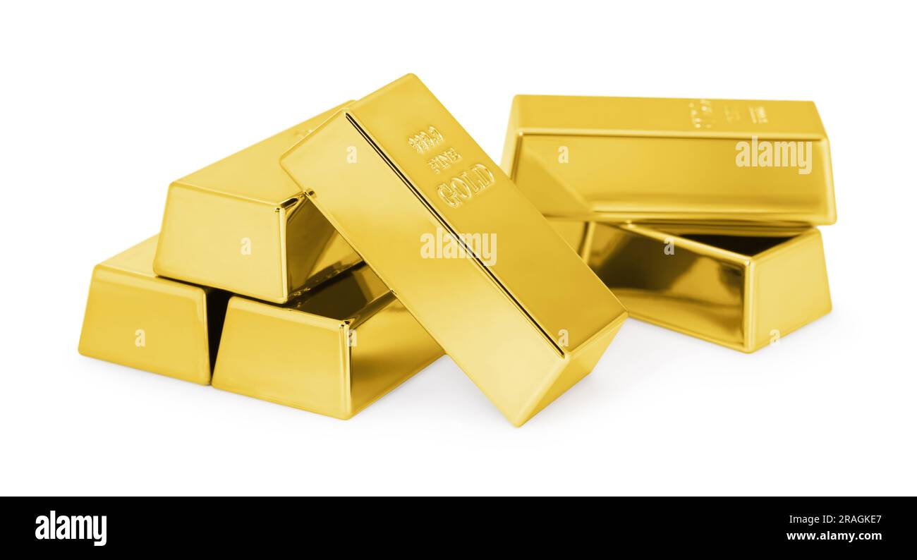 Pile pure gold bars hi-res stock photography and images - Alamy