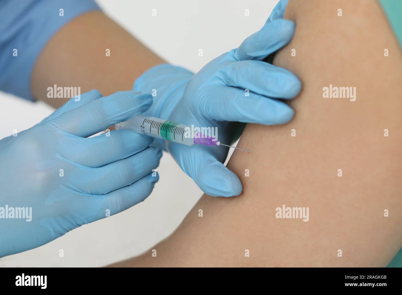 Intradermal injection on white background hi-res stock photography and ...