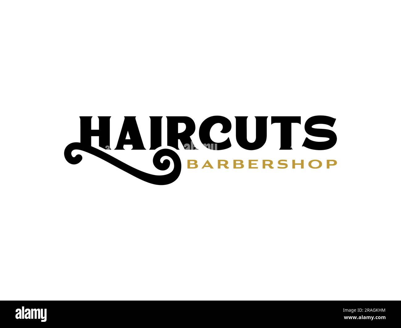 Barbershop simple minimalist logo design with elegant ornament Stock ...