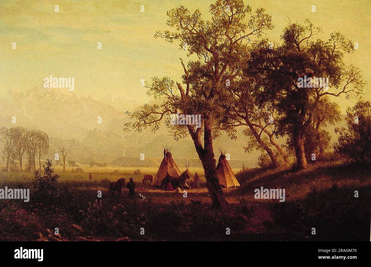 Wind River Mountains Nebraska Territory 1862 by Albert Bierstadt Stock ...