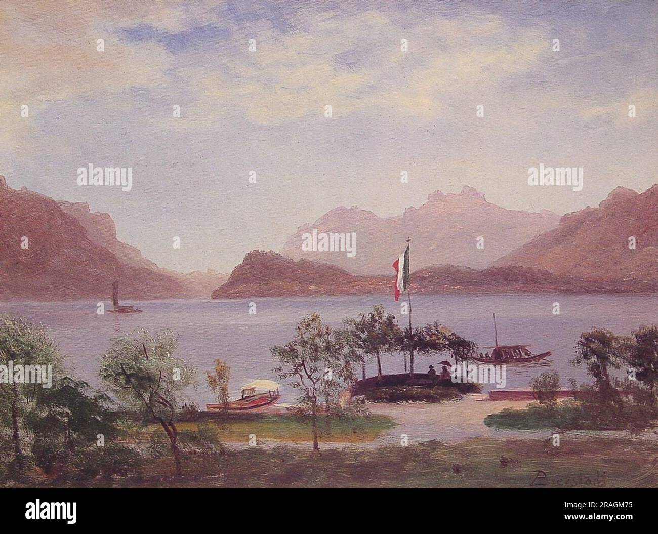 Italian Lake Scene Stock Photo - Alamy