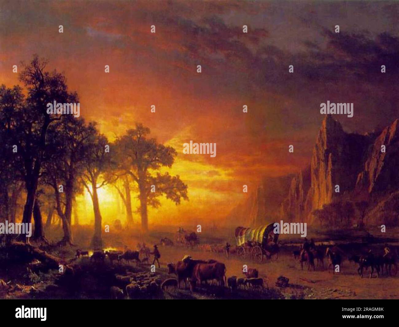 Emigrants Crossing the Plains 1867 by Albert Bierstadt Stock Photo - Alamy