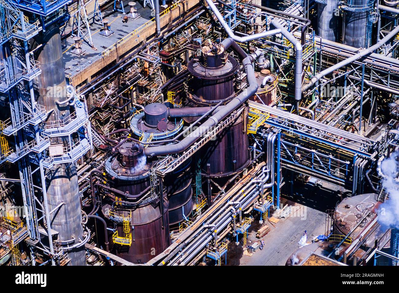 Aerial of the pulp and paper mill, Vancouver Island, BC, Canada Stock ...