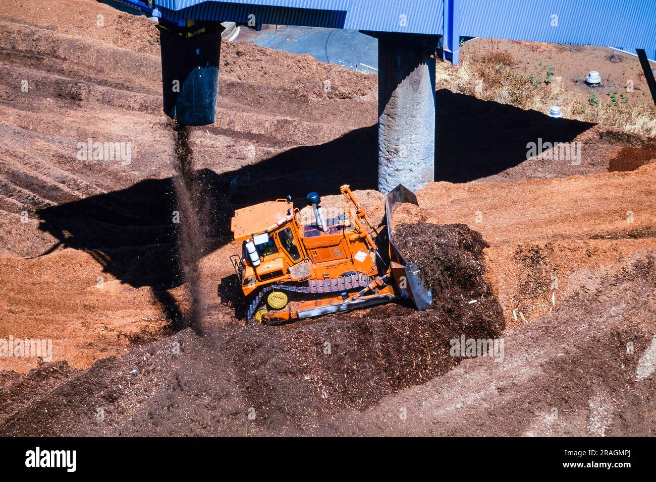 Aerial of the pulp and paper mill, Vancouver Island, BC, Canada Stock ...