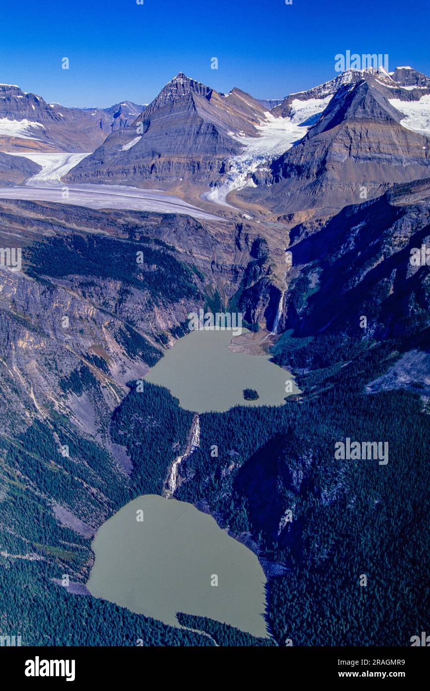 Aerial image of Cummins Lakes Provincial Park, Rocky Mountains, BC ...
