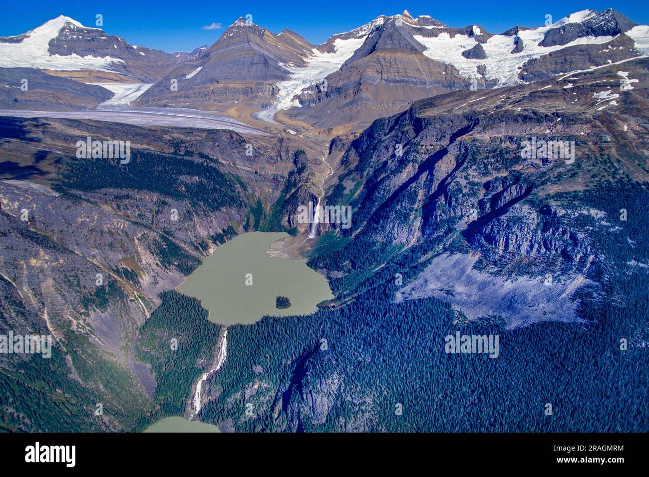 Aerial image of Cummins Lakes Provincial Park, Rocky Mountains, BC ...