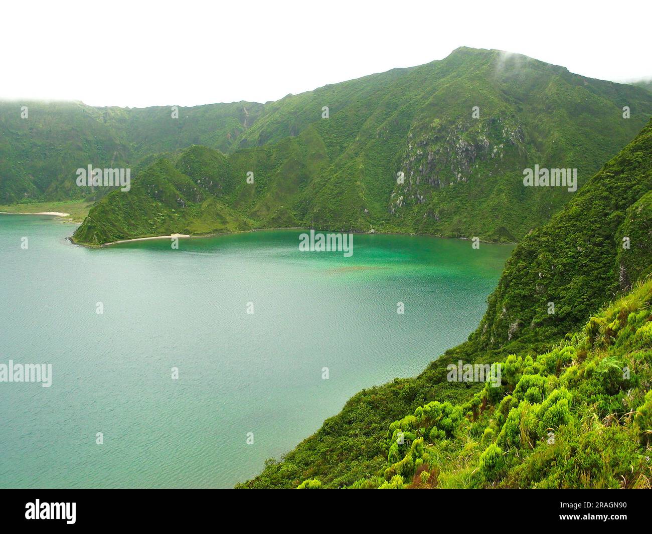 Azure mountain pond in the Azores, Portugal Stock Photo - Alamy
