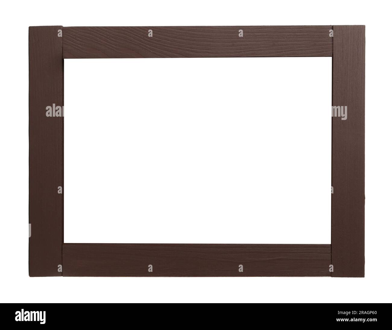 Wooden frame isolated on white. For mirror, photo, picture, painting ...