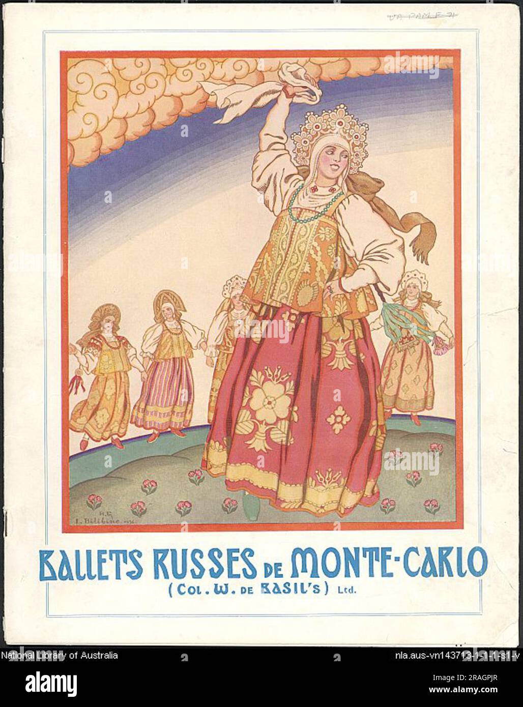 Poster of Russian Ballet 1930 by Ivan Bilibin Stock Photo - Alamy