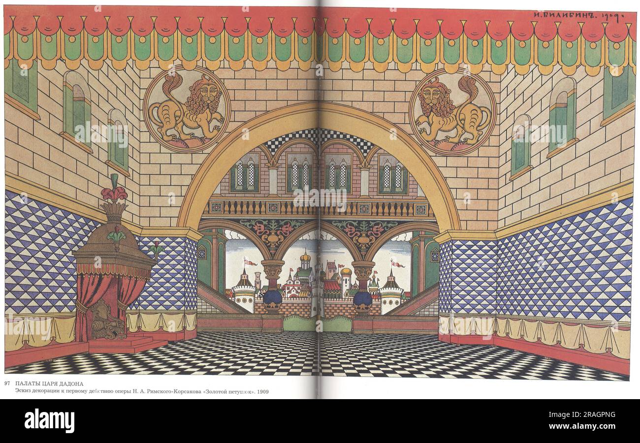 Sketch for the Opera, The Golden Cockerel, by Nikolai Rimsky-Korsakov ...