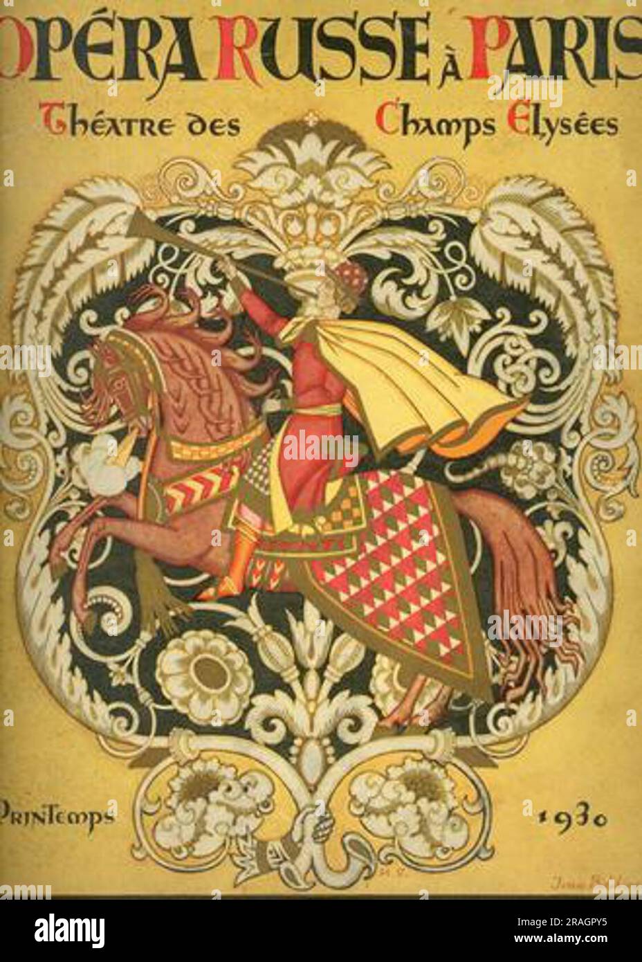 Magazine "Russian Opera in Paris" 1930 by Ivan Bilibin Stock Photo - Alamy