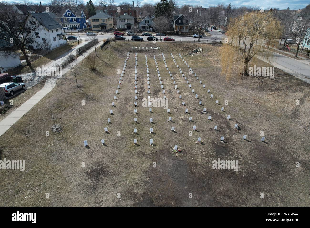 The Say Their Names cemetery near 37th Street and Chicago Ave, Saturday ...