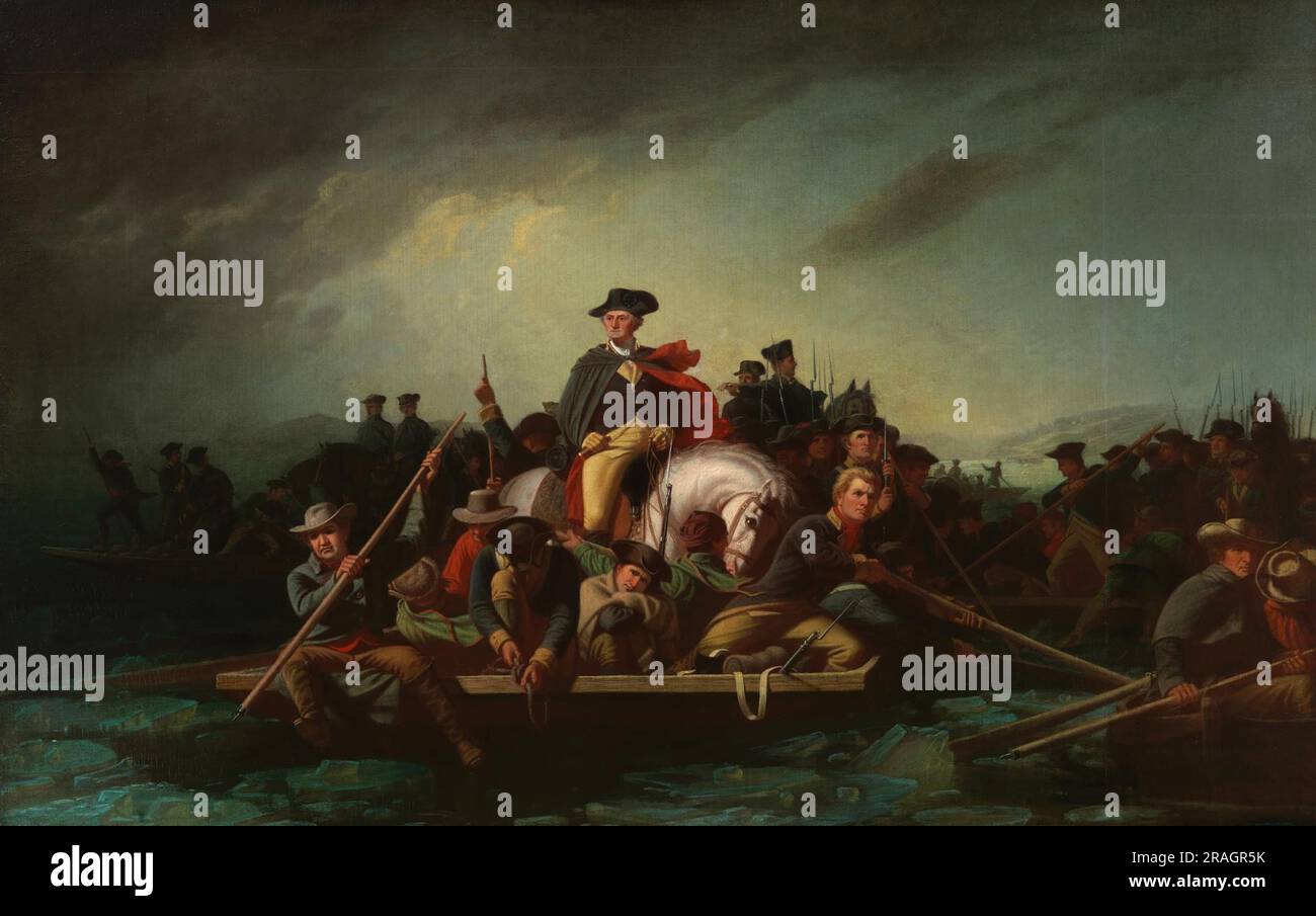 George washington crossing the delaware painting hi-res stock ...