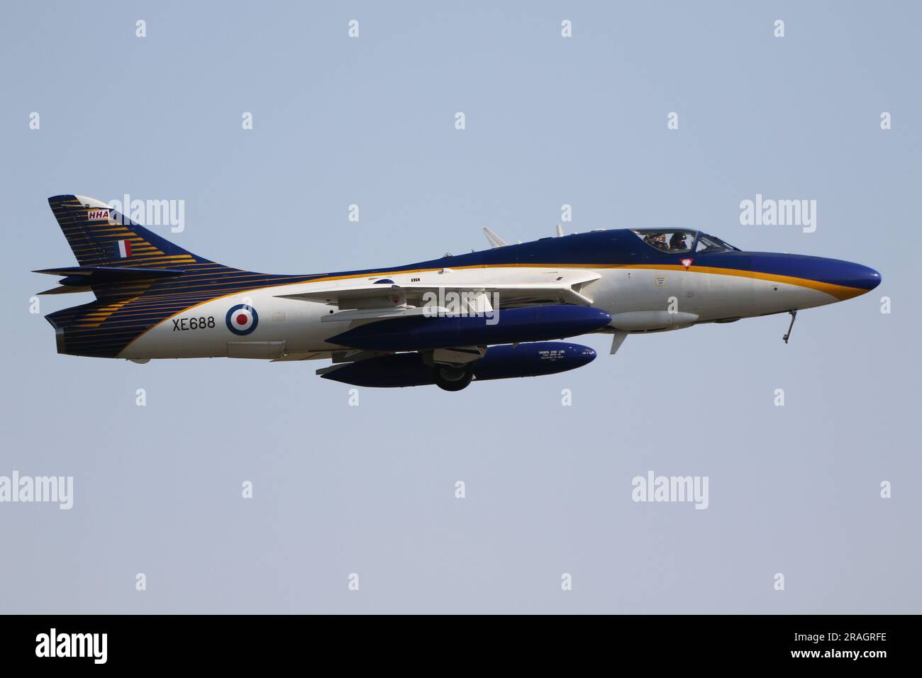 XE688, a Hawker Hunter T72 operated by Hawker Hunter Aviation, an ...