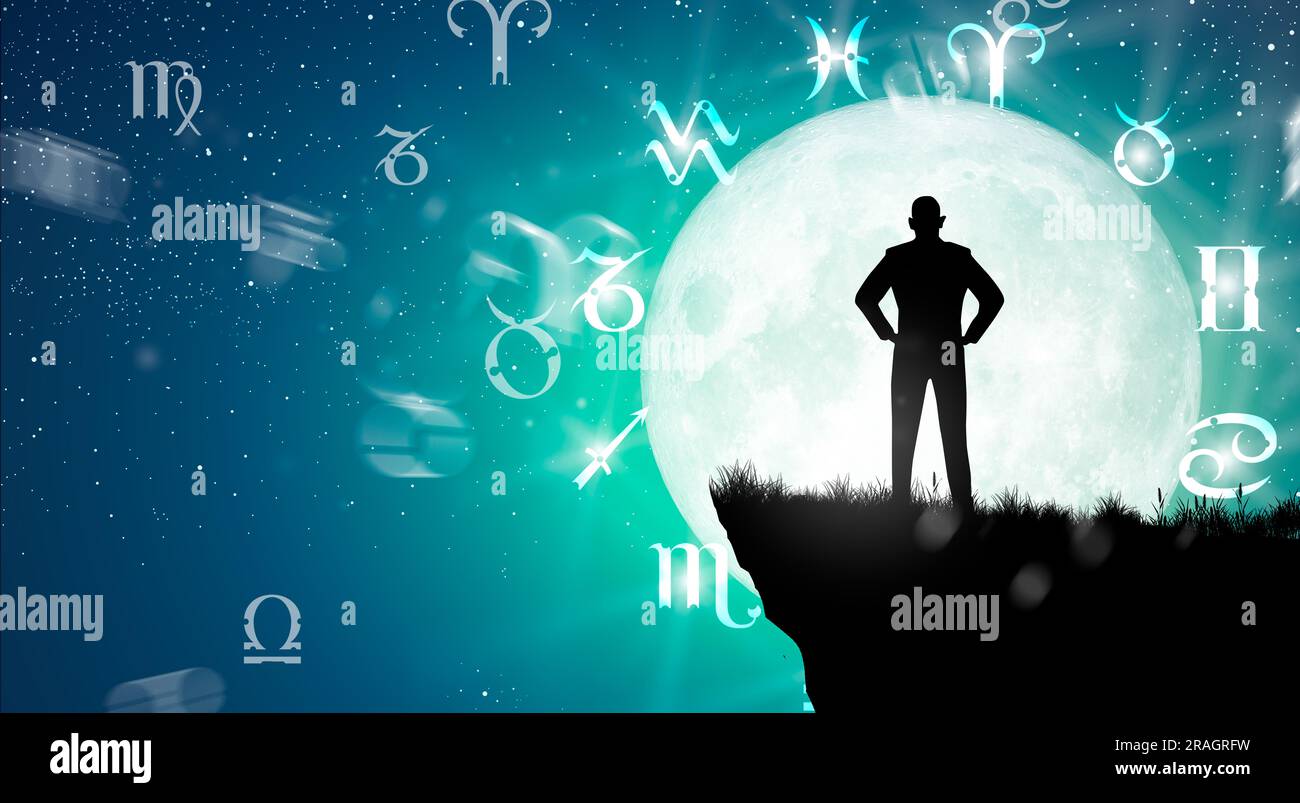 Astrological zodiac signs inside of horoscope circle. Illustration of ...