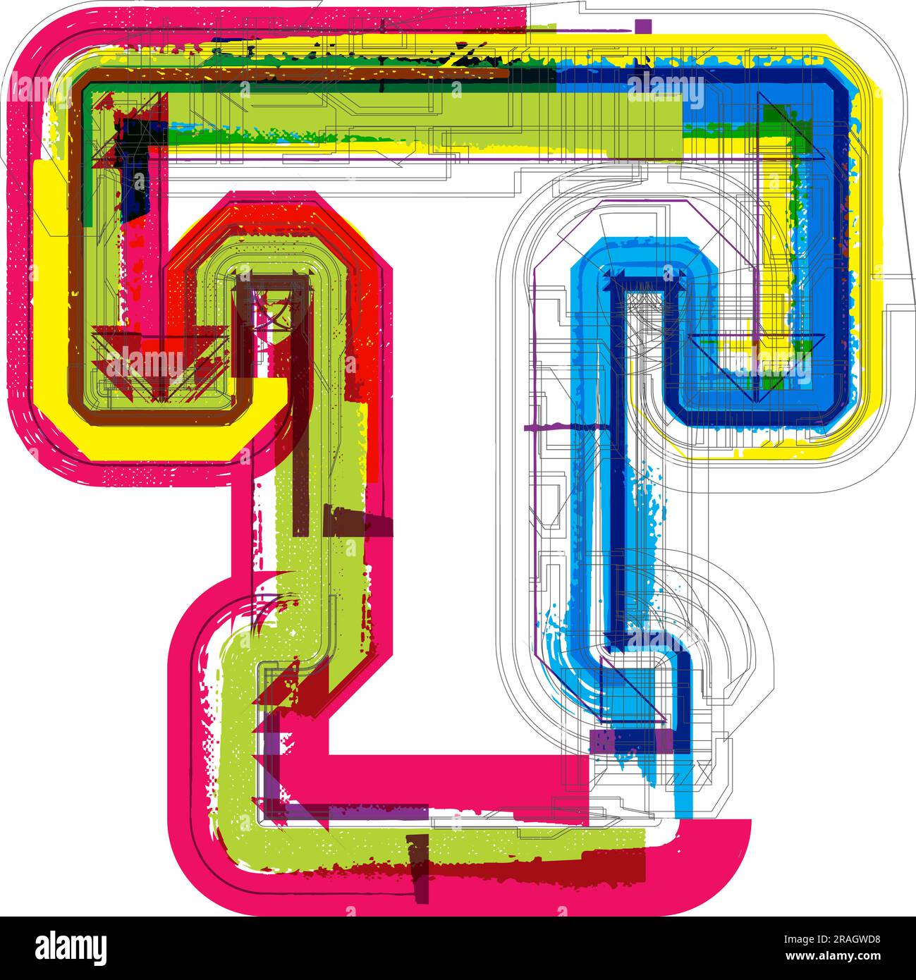 T fonts Stock Vector Images - Alamy