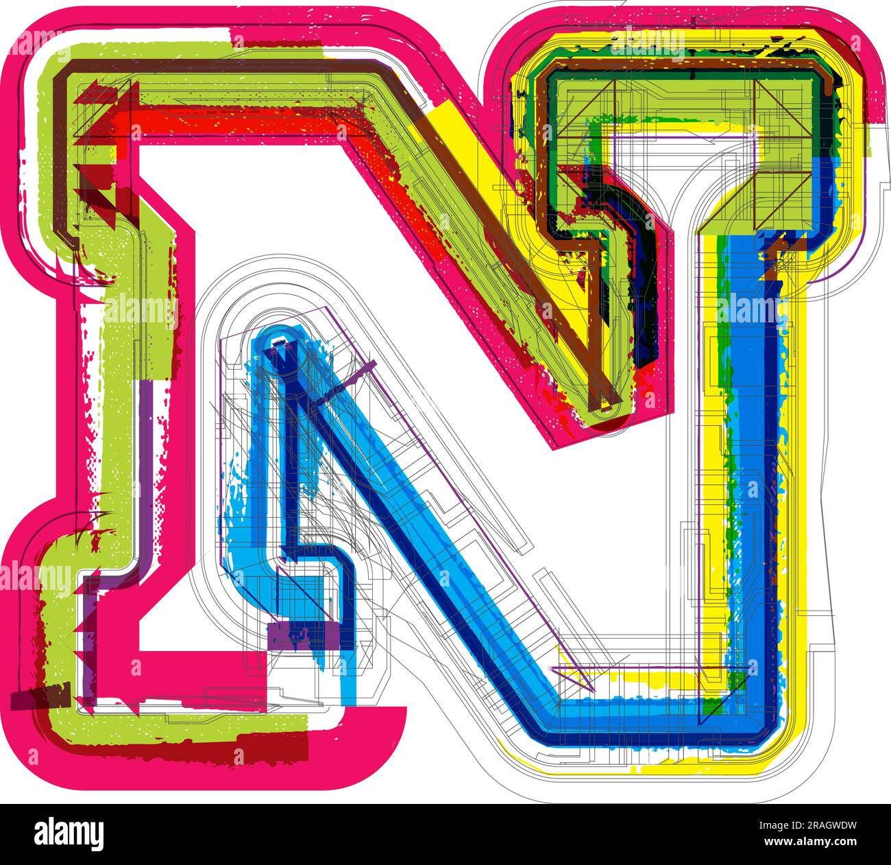 Letter n clipart Cut Out Stock Images & Pictures - Alamy