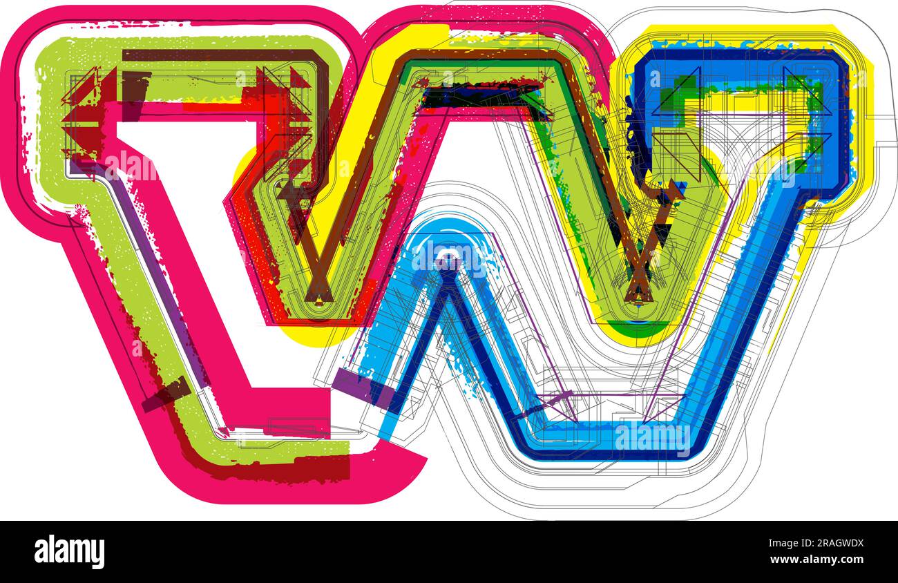 Letter w lowercase Stock Vector Images - Alamy