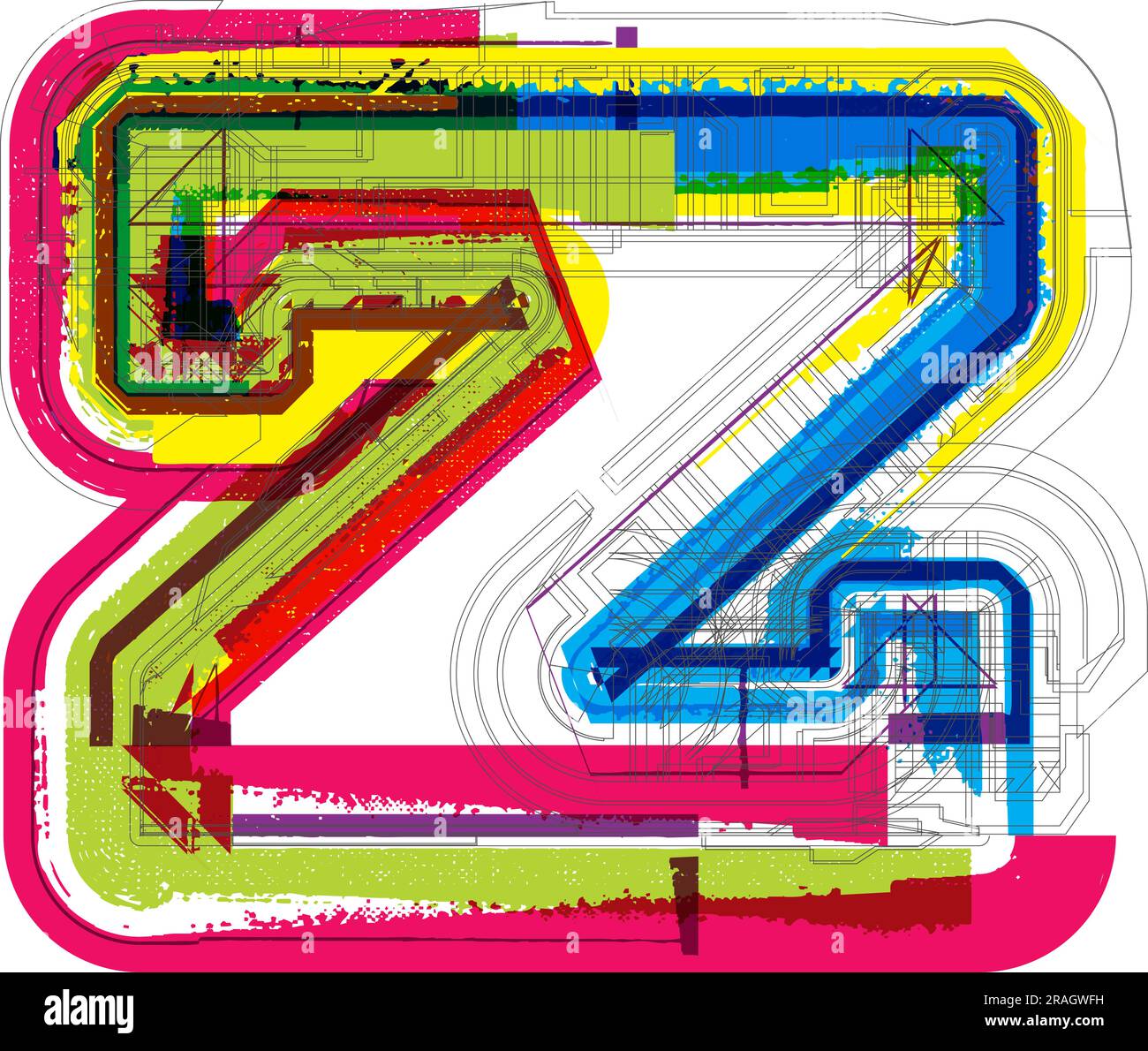 art sketched fonts, lowercase symbols, vector illustration letter z Stock Vector Image & Art - Alamy