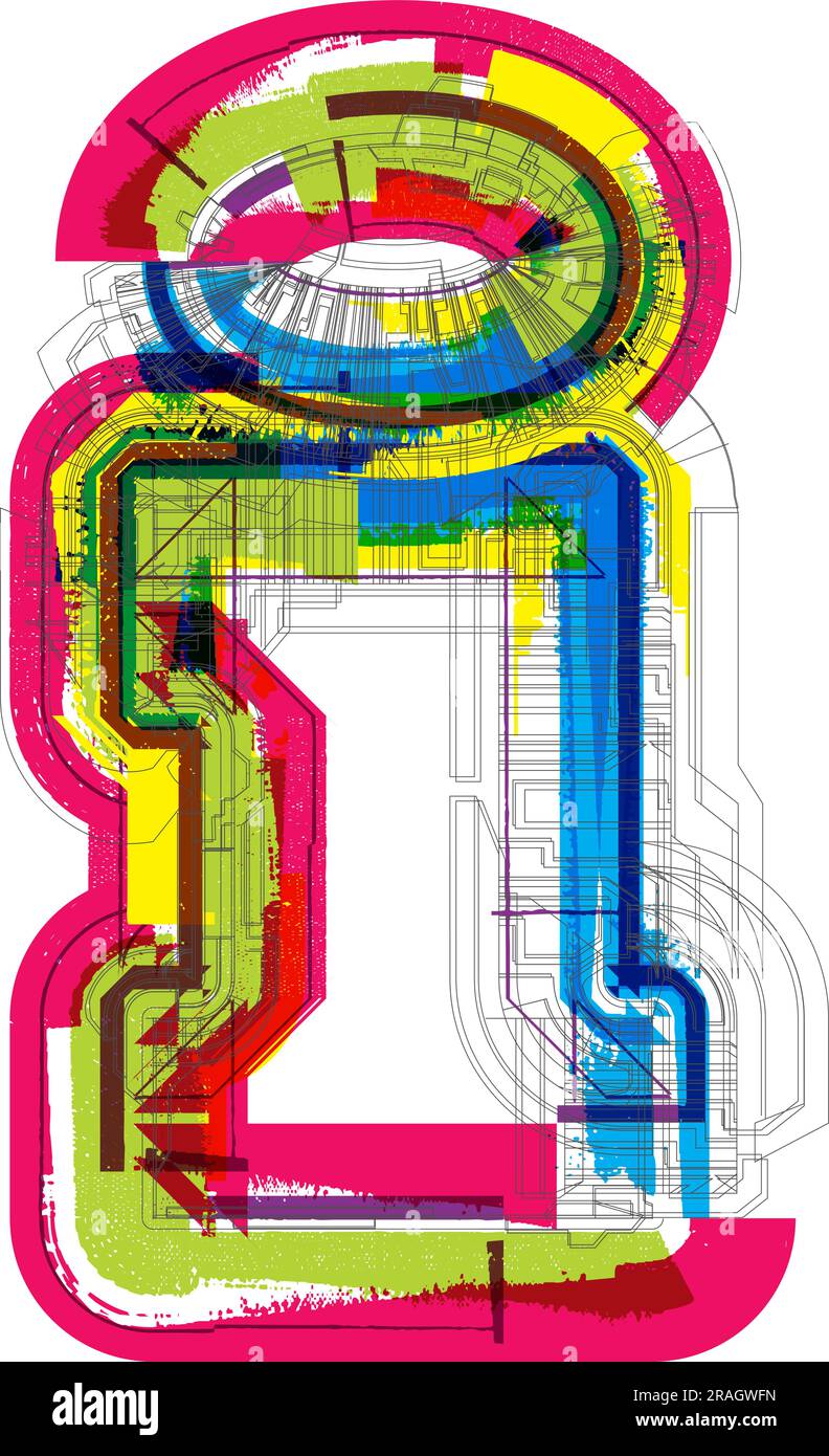 art sketched fonts, lowercase symbols, vector illustration letter i Stock Vector Image & Art - Alamy