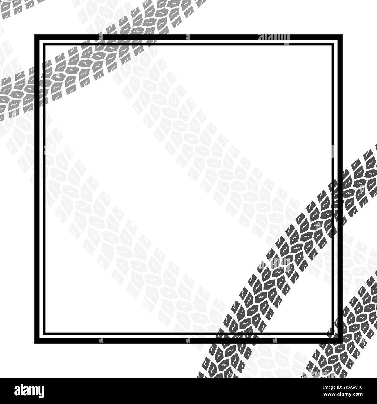 Square frame with tire track path Stock Vector Image & Art - Alamy