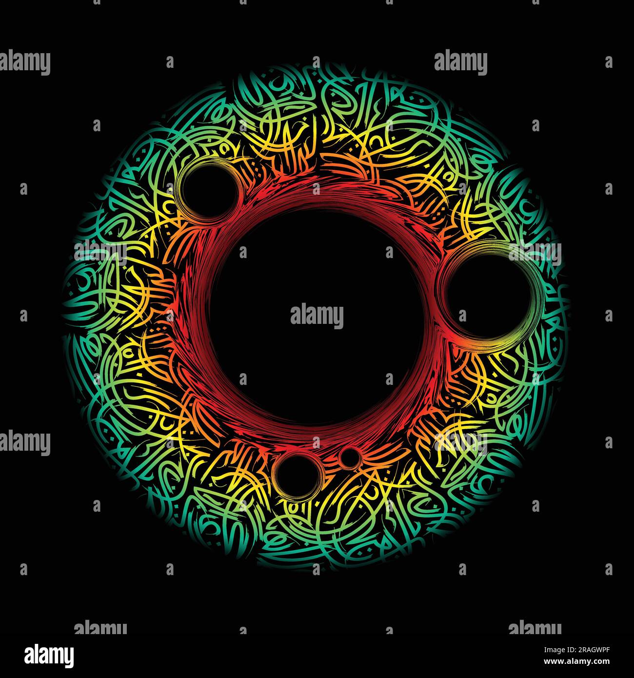 Persian colorful circle holes gradient wallpaper Stock Vector Image ...