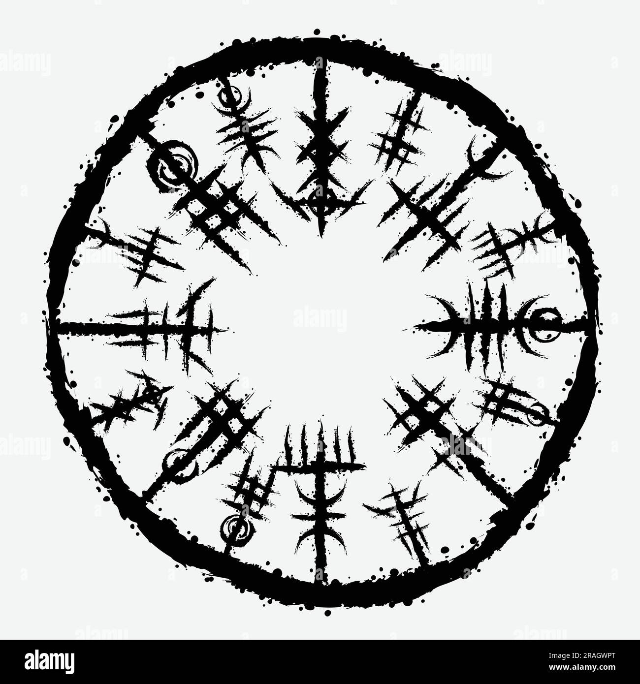 Norse viking black brush symbol circle Stock Vector Image & Art - Alamy