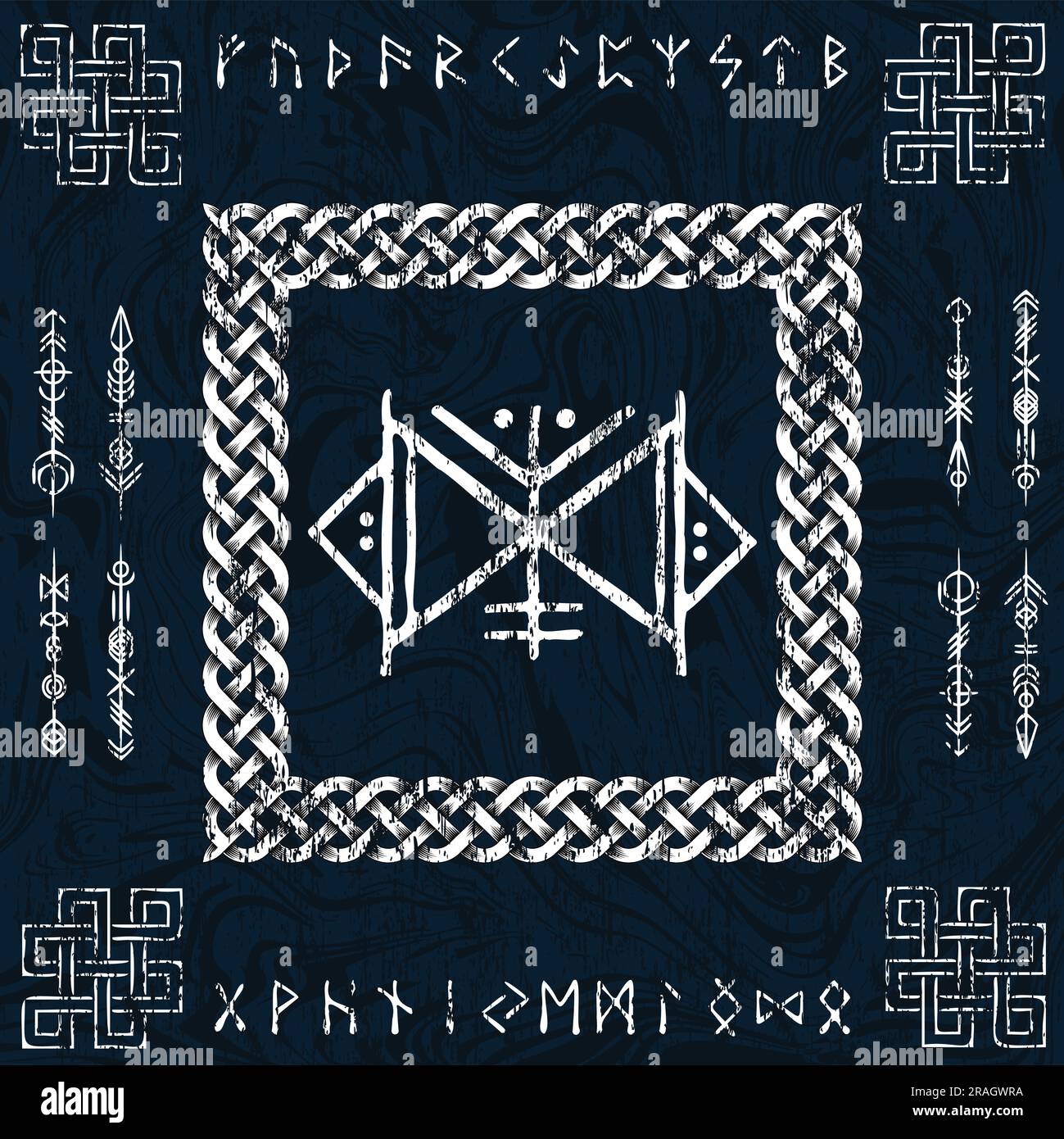 Blue viking Scandinavian symbol defence Stock Vector Image & Art - Alamy