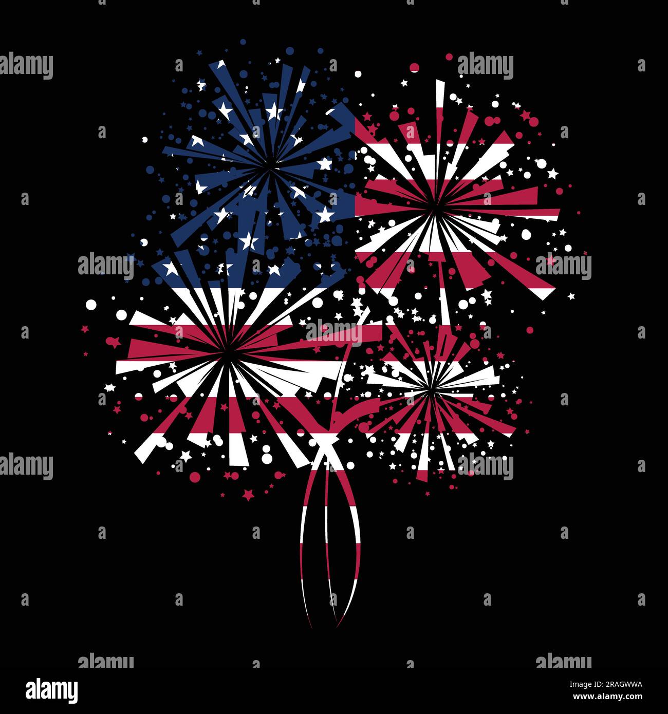 Fourth july fireworks pattern Stock Vector Images - Alamy