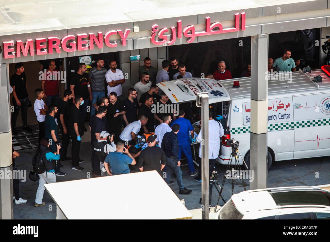 Jenin, Palestine. 03rd July, 2023. Injured people from the Jenin ...