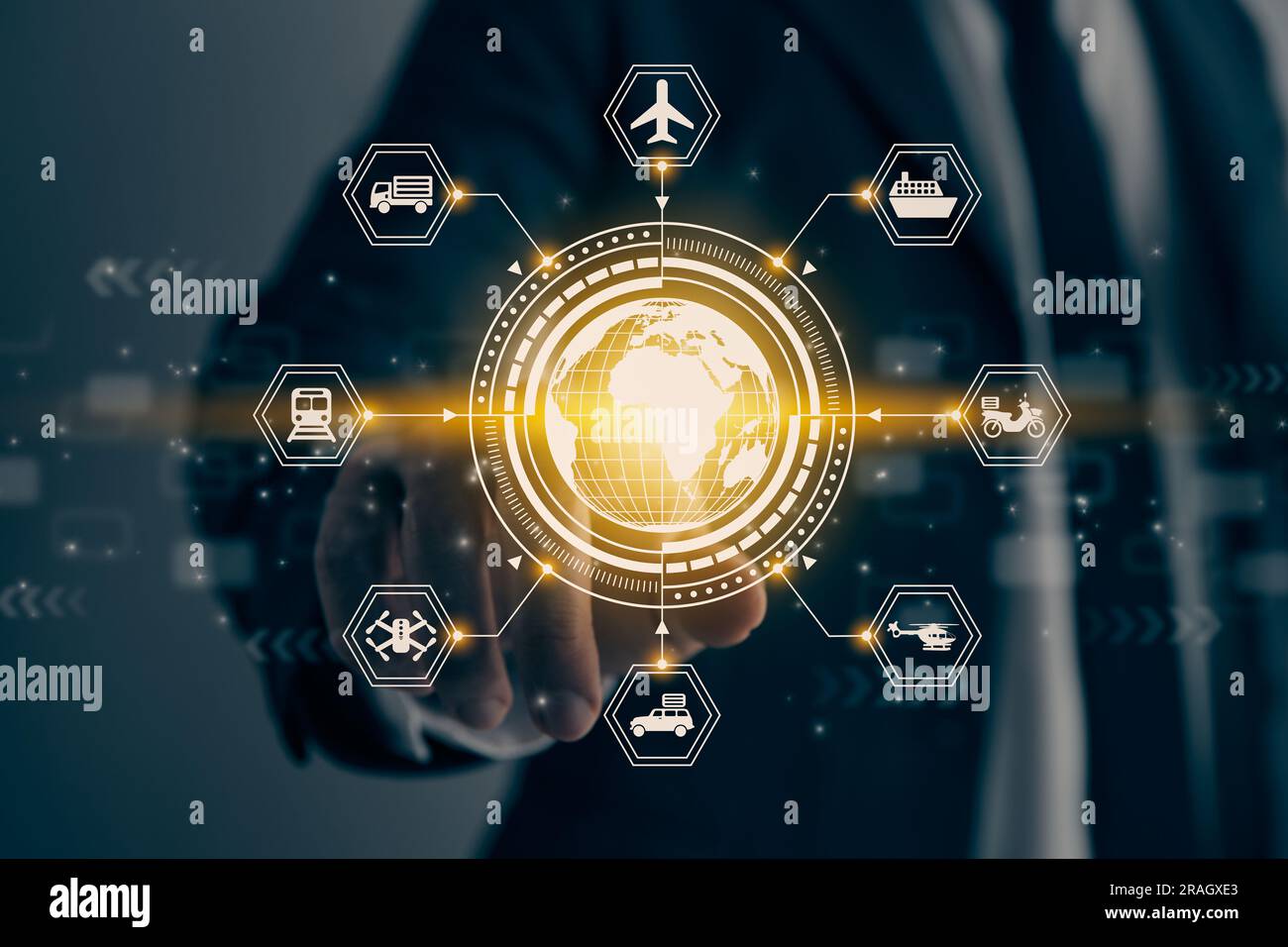 Hud hexagon hi-res stock photography and images - Alamy