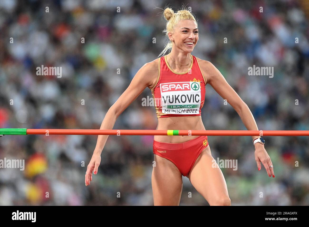 Marija Vukovic (Montenegro). High Jump Silver Medal. European ...