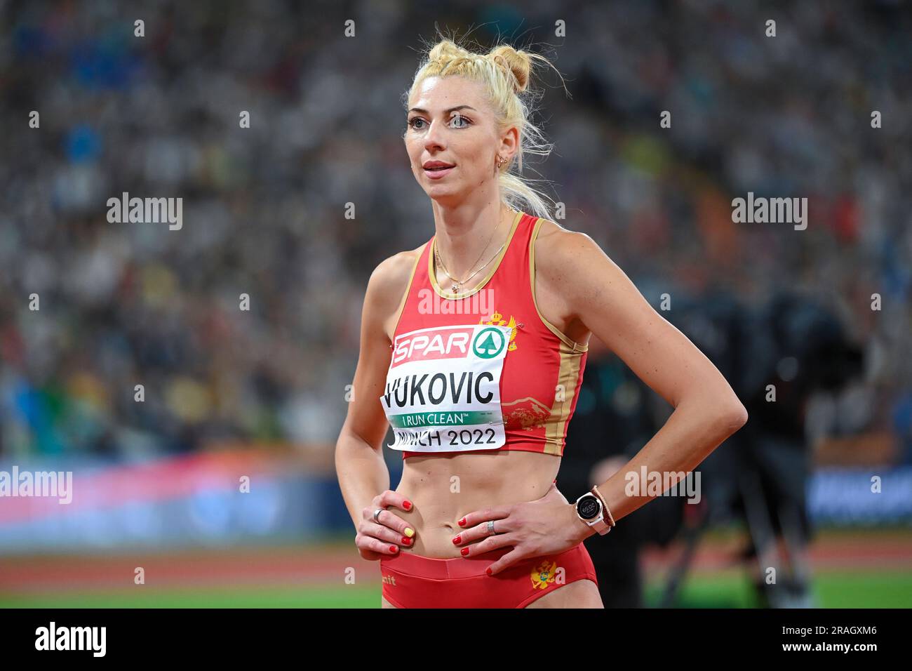 Marija Vukovic (Montenegro). High Jump Silver Medal. European ...