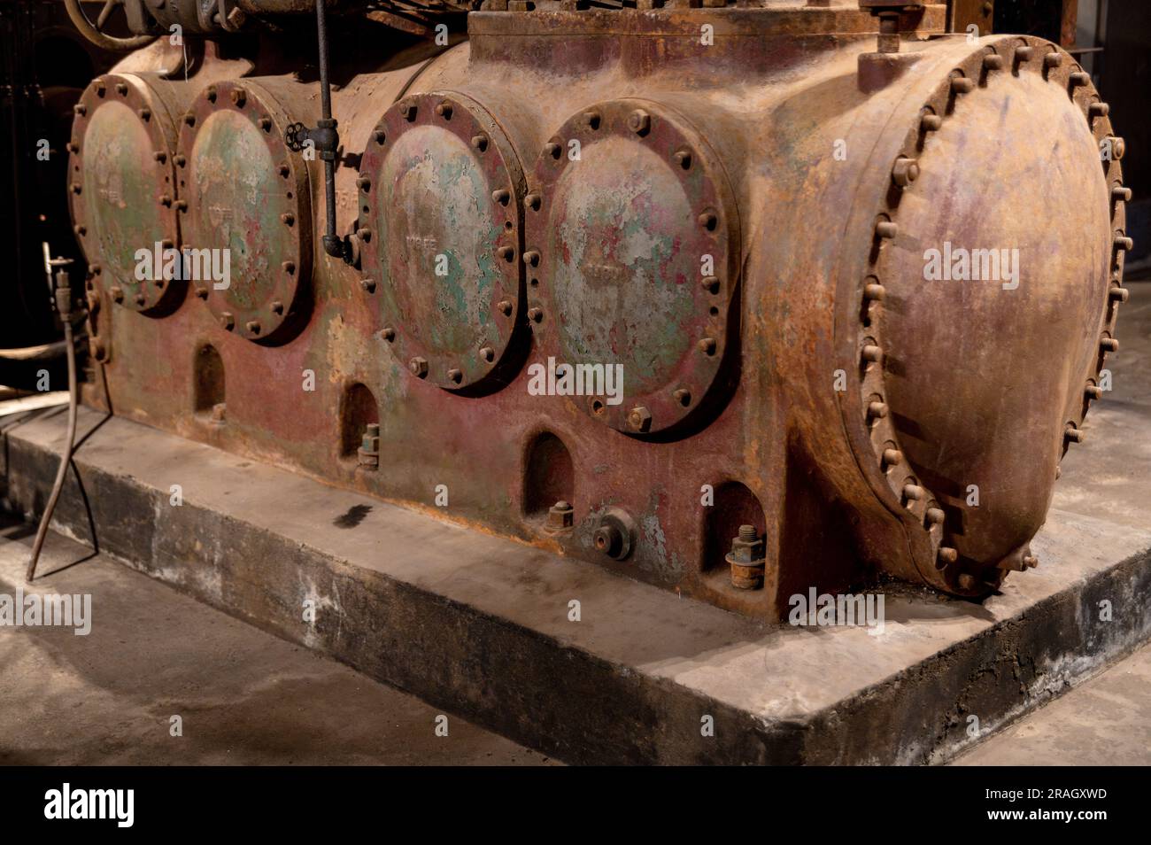 Close up view of an old machine Stock Photo - Alamy