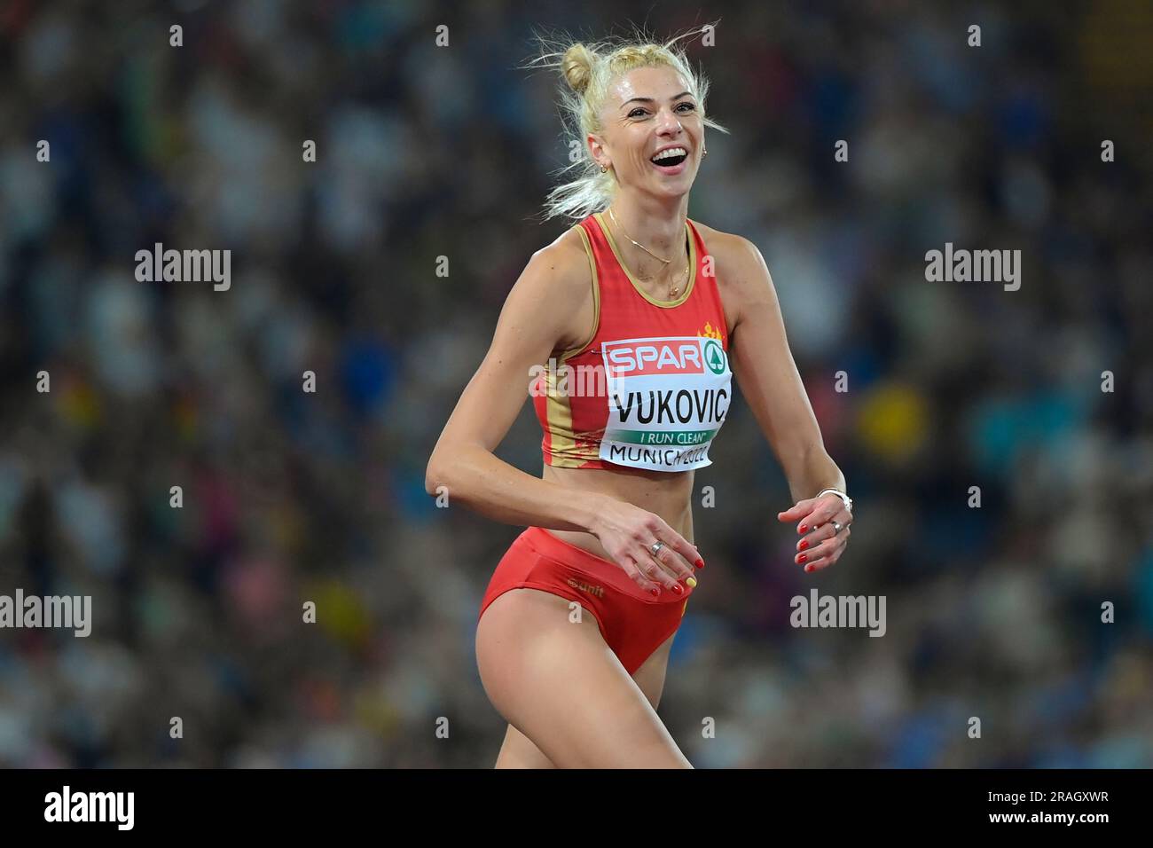Marija Vukovic (Montenegro). High Jump Silver Medal. European ...