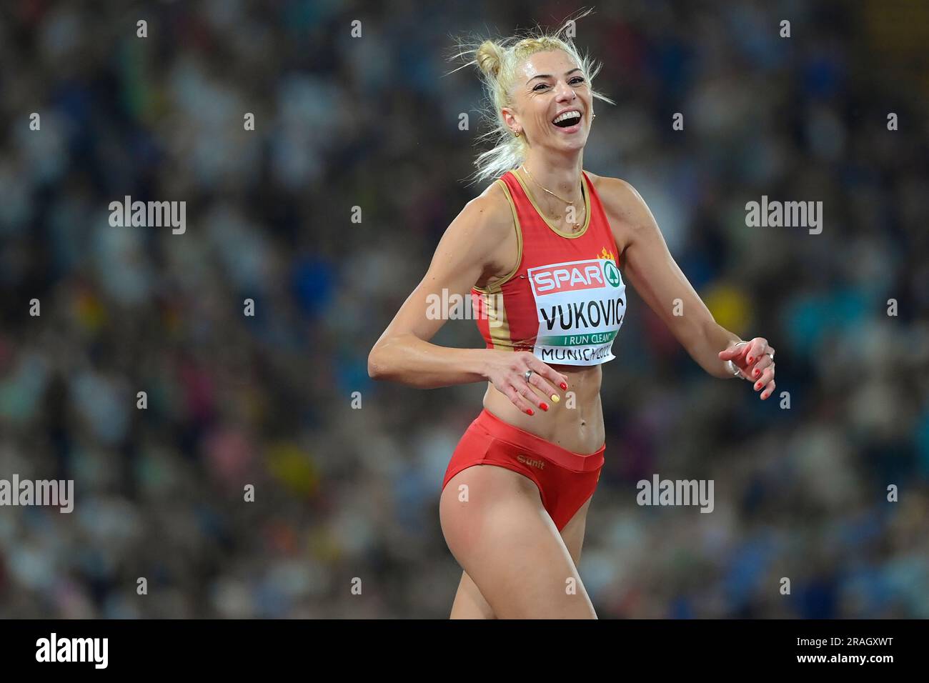 Marija Vukovic (Montenegro). High Jump Silver Medal. European ...