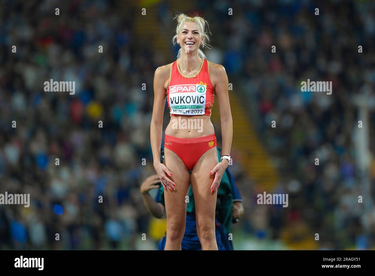 Marija Vukovic (Montenegro). High Jump Silver Medal. European ...